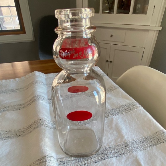 Other | Vtg Borden Milk Bottle With Cream Top Duraglass | Poshmark